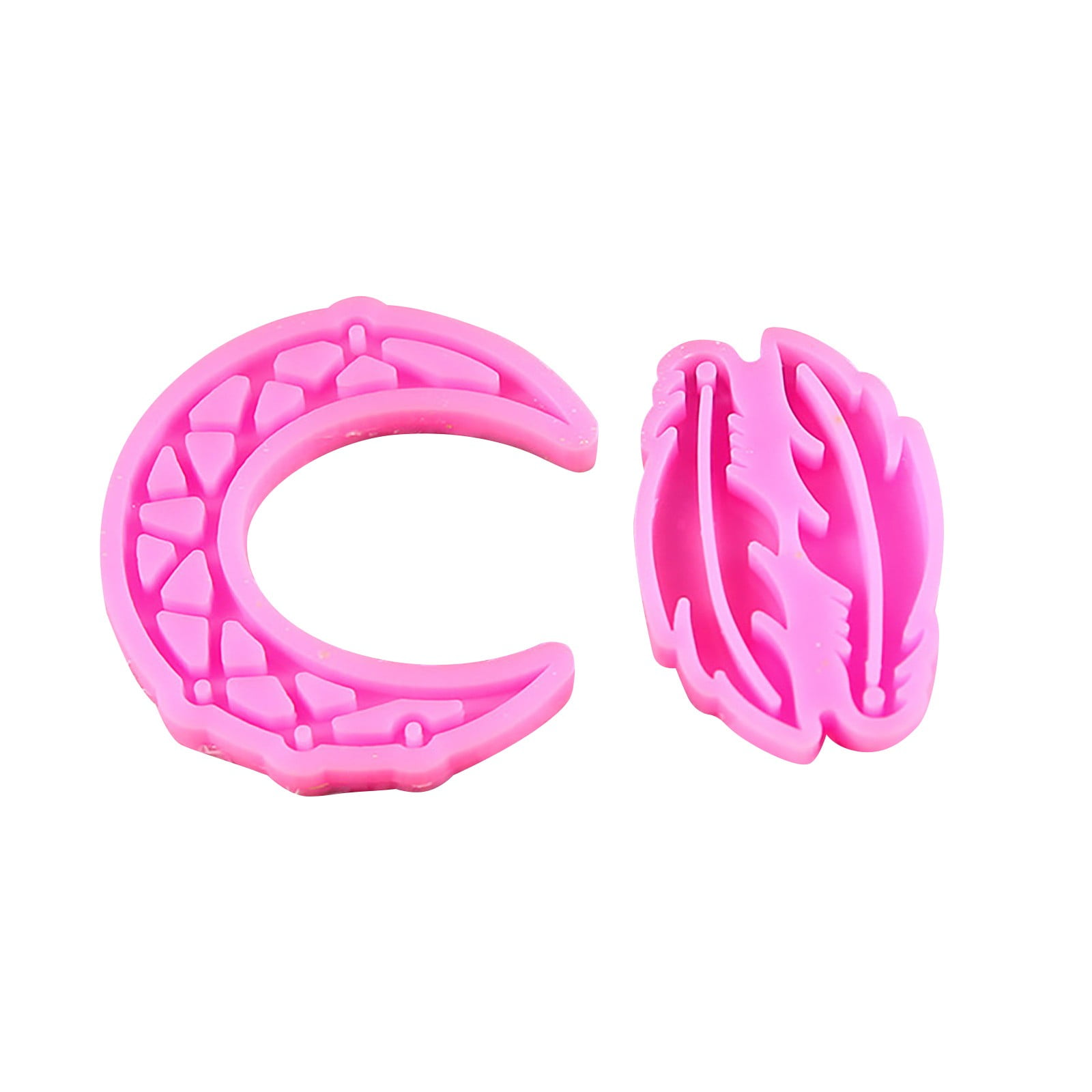 Pedty 1*Glue Mold,Feather Resin Set Silicone Crystal Drop Is Suitable ...