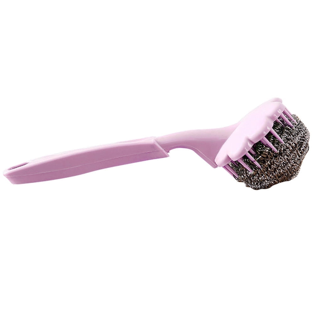 Pedty 1 Pack Stainless Steel Scrubber with Handle, Steel Wool Scrubber ...