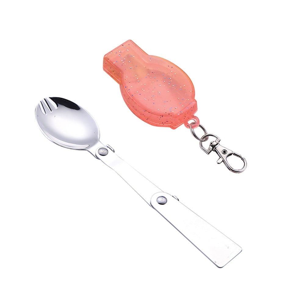 Pedty 1X Spoon +1X Box, Outdoor Folding Travel Camping Utensil ...