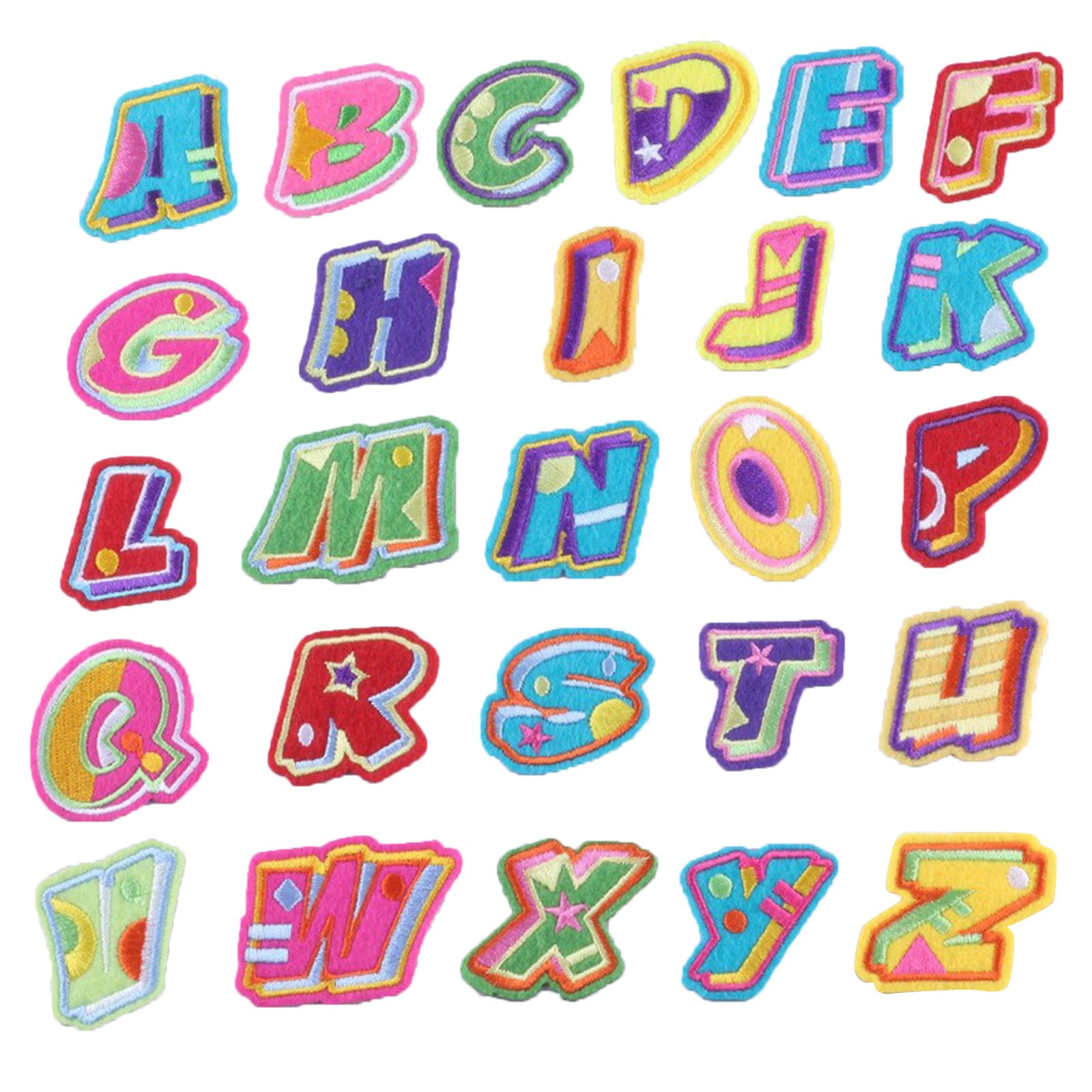 Pedty 26 Pc Embroidery Stickers,Cloth Embroidery Accessories Letter ...