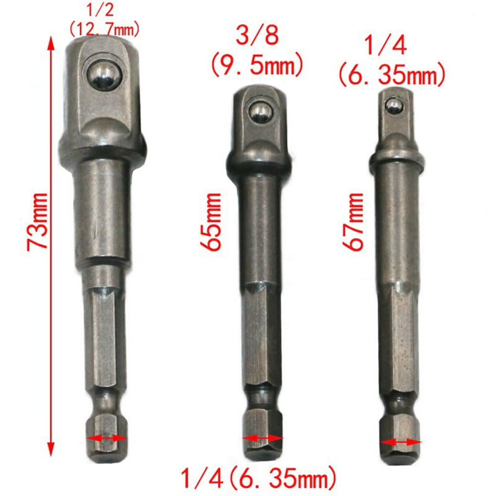 Pedty 3 Switching Levers,Drill Adapter Bit Power Driver Extension Shank ...