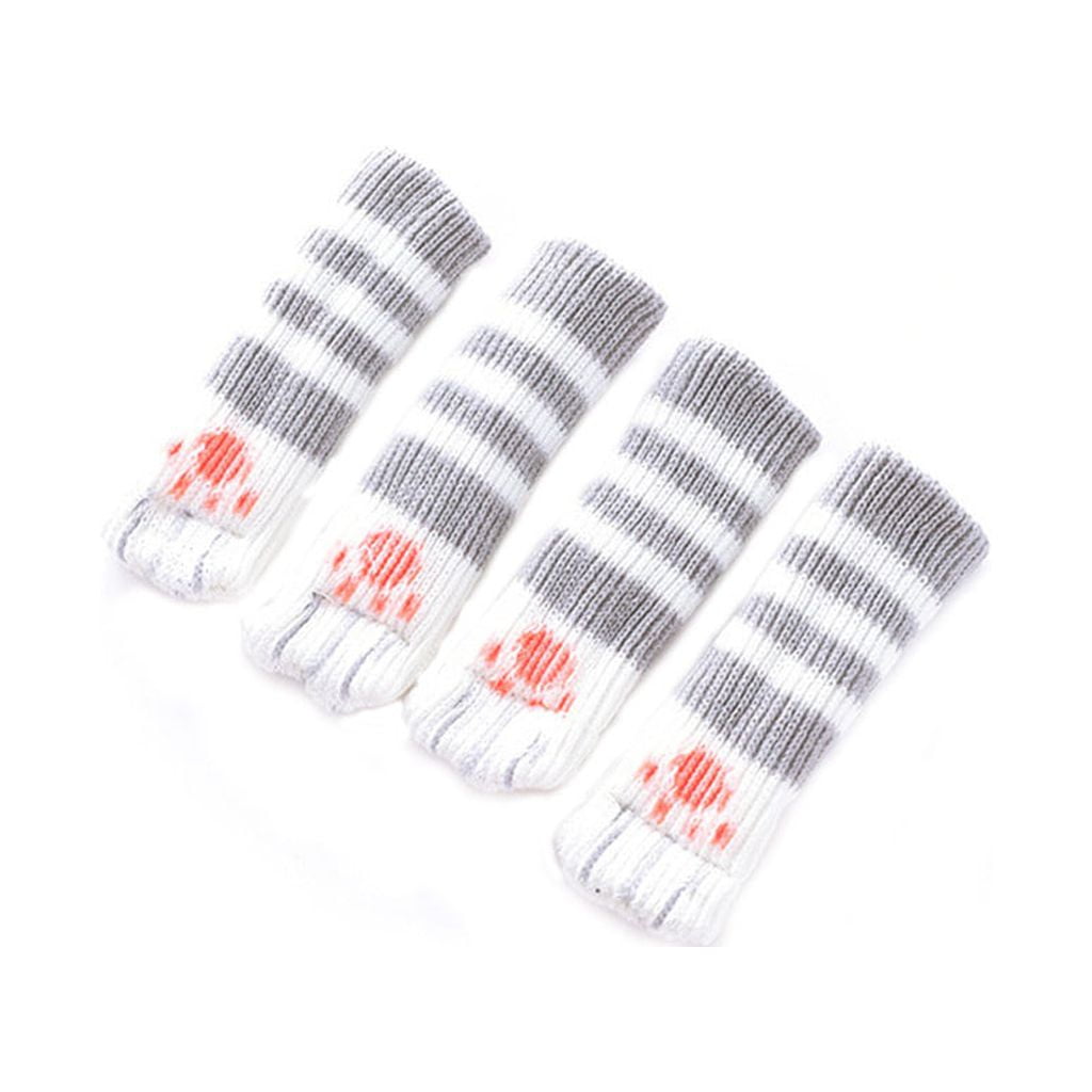 Pedty 4 Table Leg Covers,4Pcs Kitty Cat Paw Knit Floor Protector Chair ...