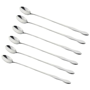 8-Piece 25.5Cm Long Handle Iced Tea Spoon, Ice Cream Spoon, Stainless ...