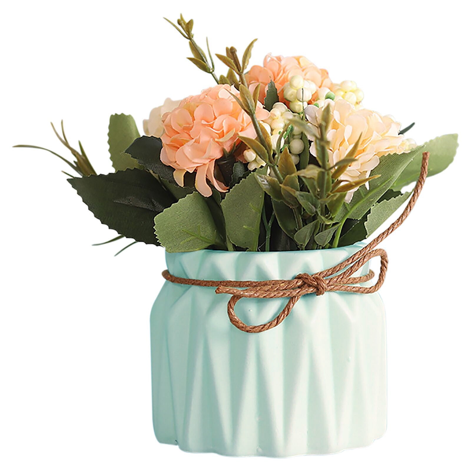 Pedty Desktop Ornament Fake Pot Simulation Tree Green Succulents Plant ...