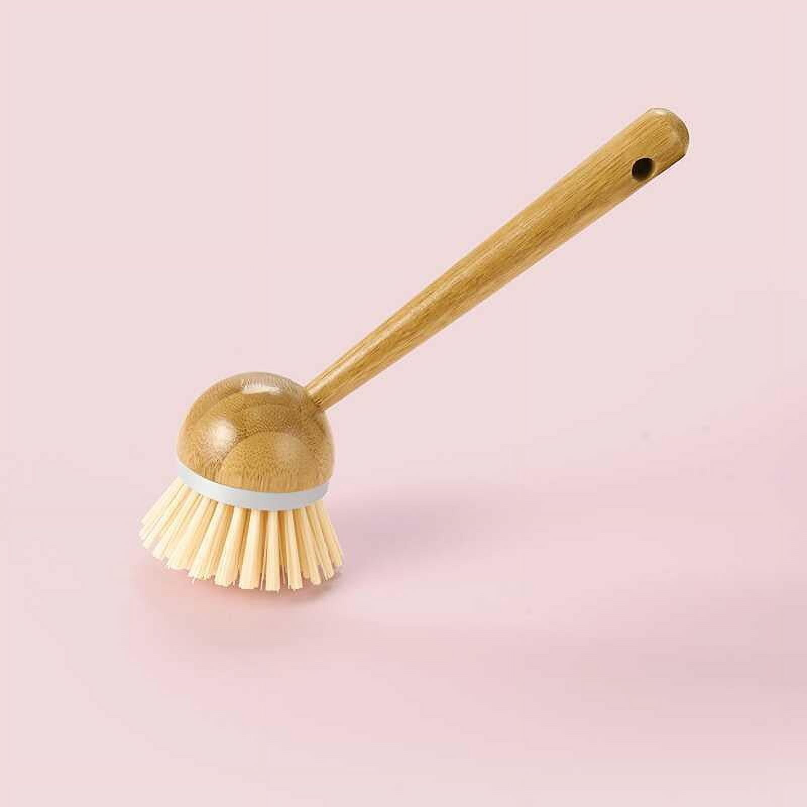 Pedty Dish Washing Scrub Bottle Brush Wooden Palm Pot Brush Cleaning ...