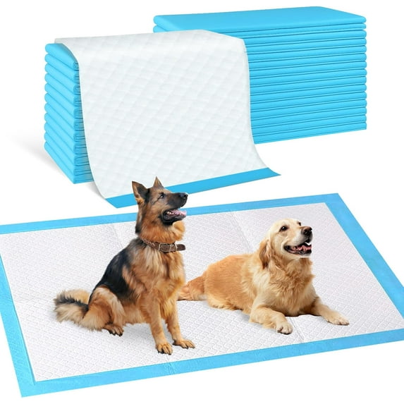 Pee Pads for Dogs & Cats, Extra Large 36"X51", 100 Count, Blue, Polymer ...