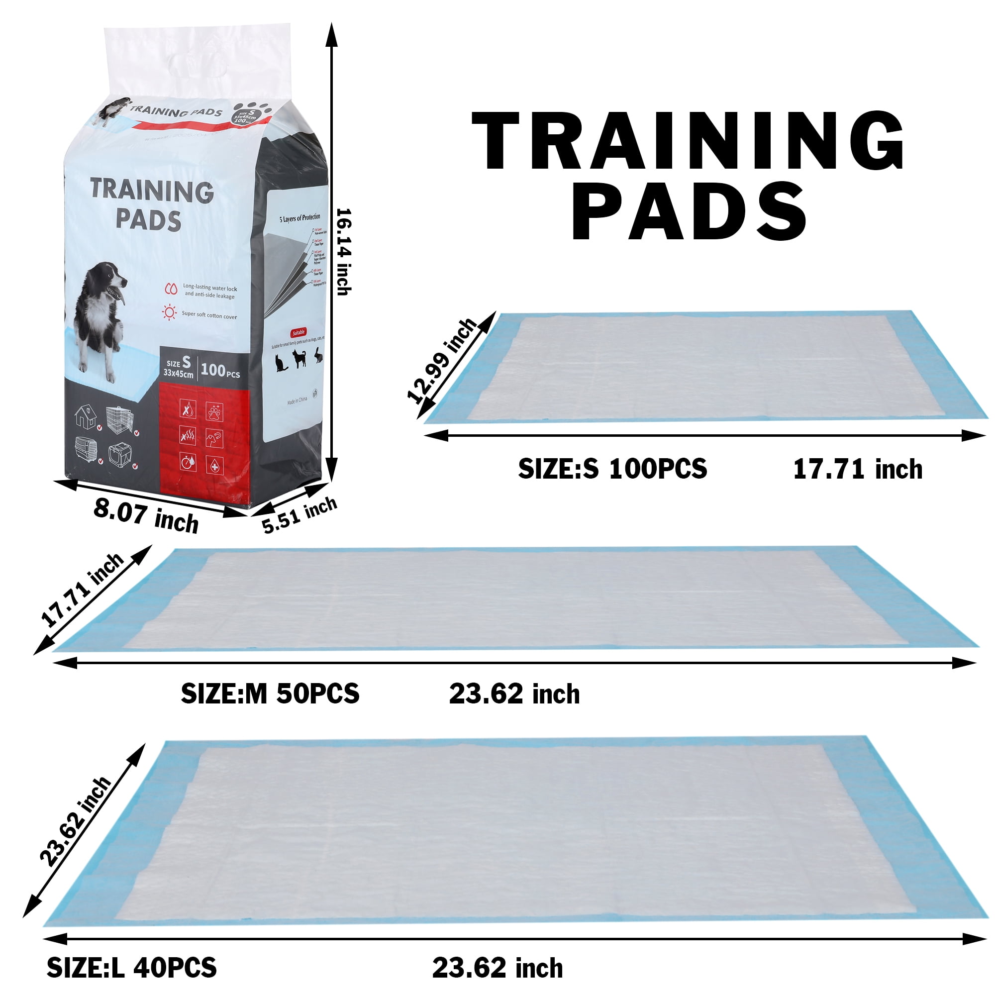 Pee Pads for Dogs Training Dog Pads 6-Layer Pet Training Pads Leak ...