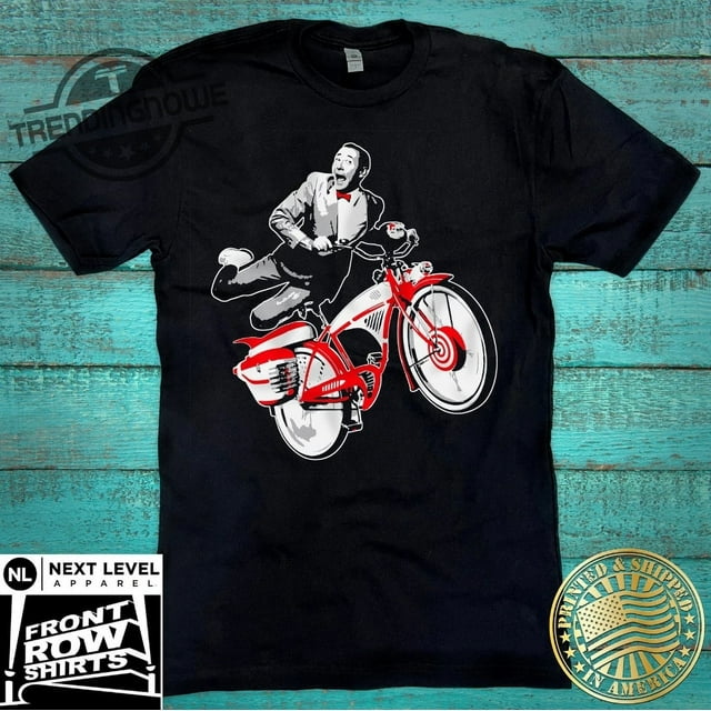 Pee Wee Herman Shirt Pee Wee Hermans Big Adventure Bike Shirt - Walmart.com