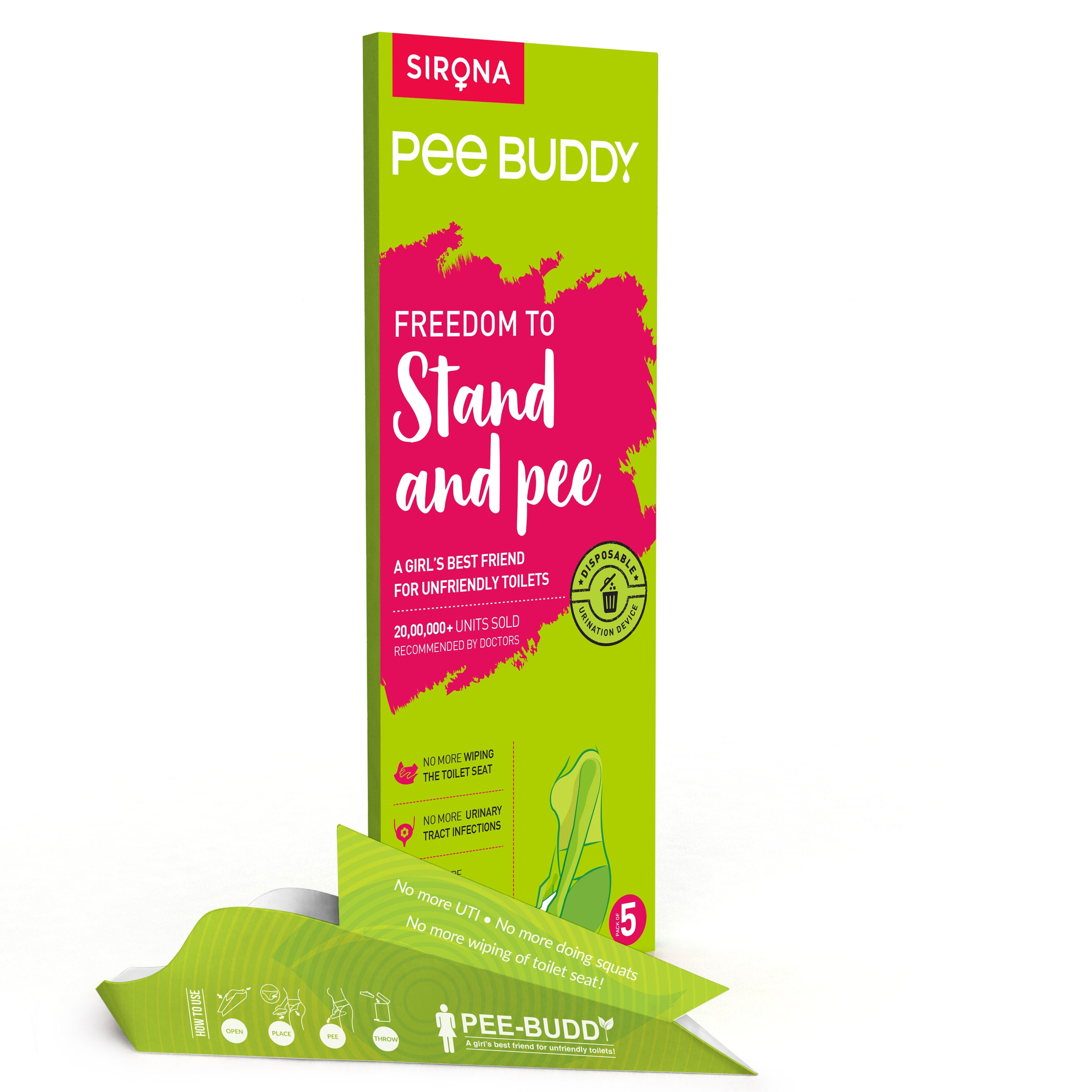 PeeBuddy 5 Funnels Portable Female Urination Device - Walmart.com