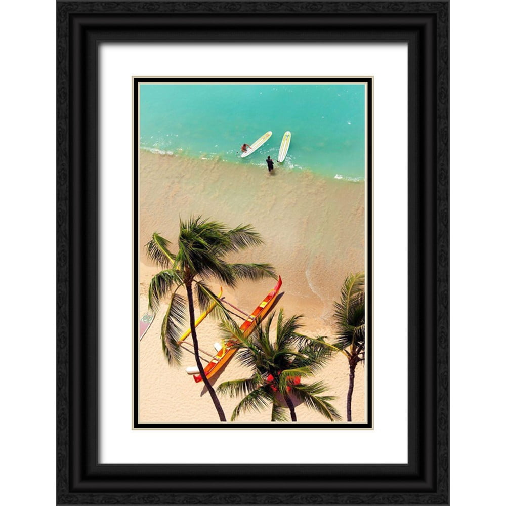 Peebles, Douglas 17x24 Black Ornate Wood Framed with Double Matting ...
