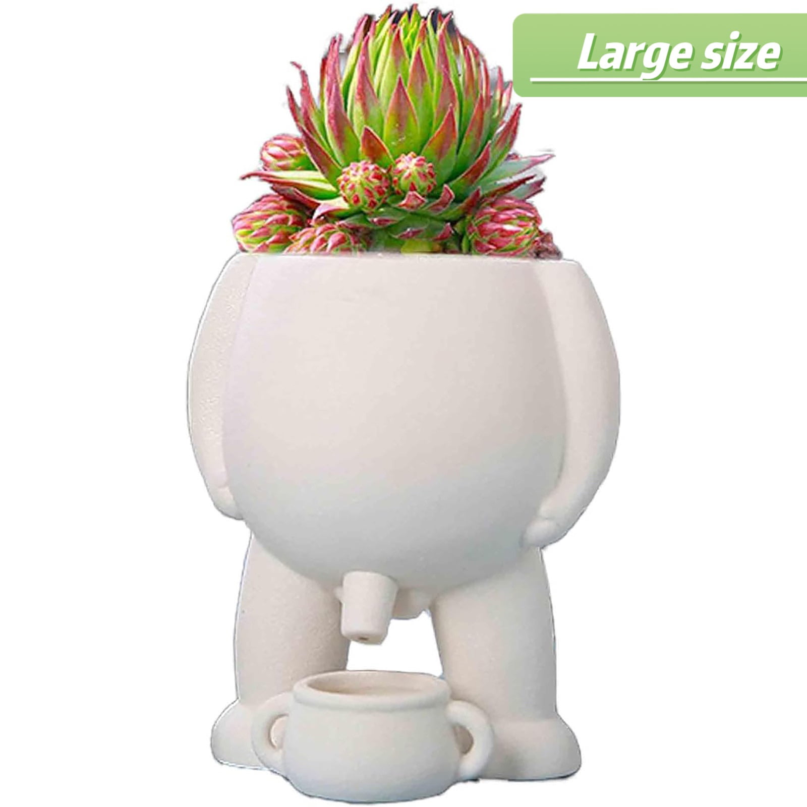 "Exhoden Novelty Peeing Plant Pot, Funny Succulent Planter, Resin ...