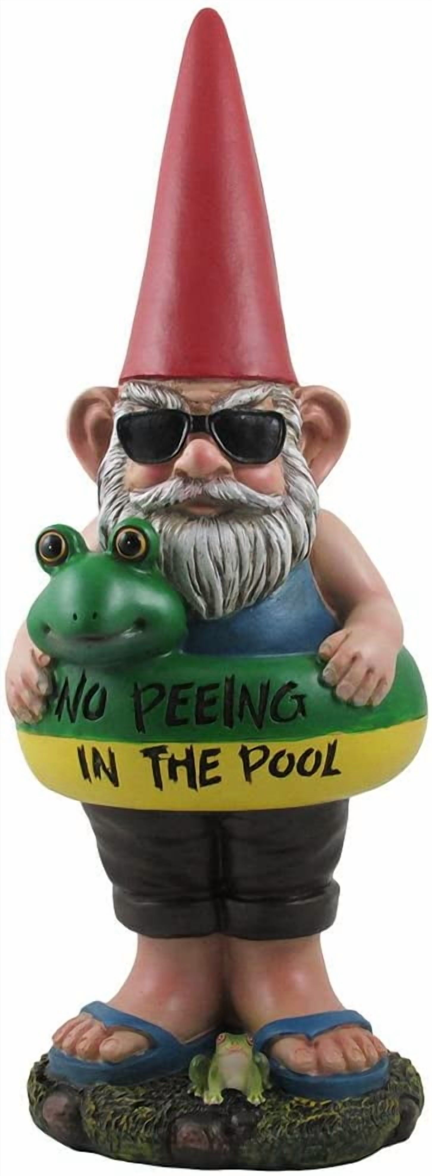 No Peeing in The Pool Lifeguard Gnome with Sunglasses Statue for ...