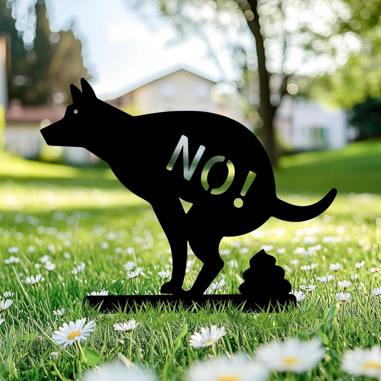 No Peeing No Pooping Dog Sig, 14‘’x13‘Double Sided Metal No Dog Poop ...