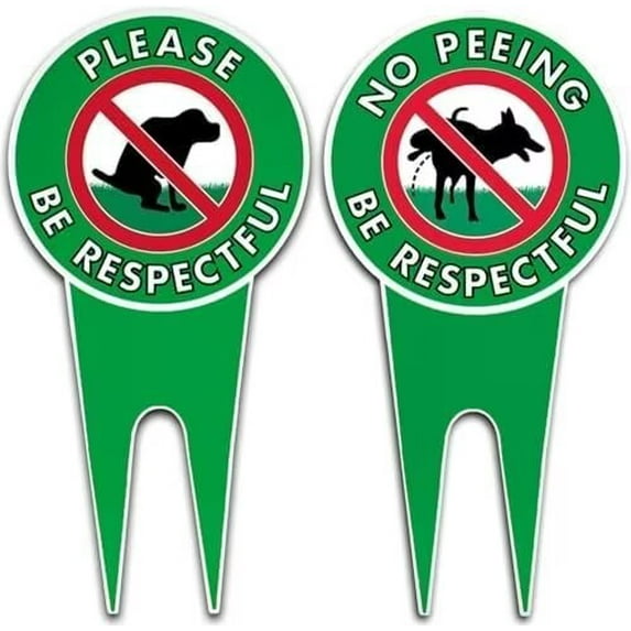 No Peeing/Pooping Be Respectful Dog Sign, Politely Reads Please Be ...
