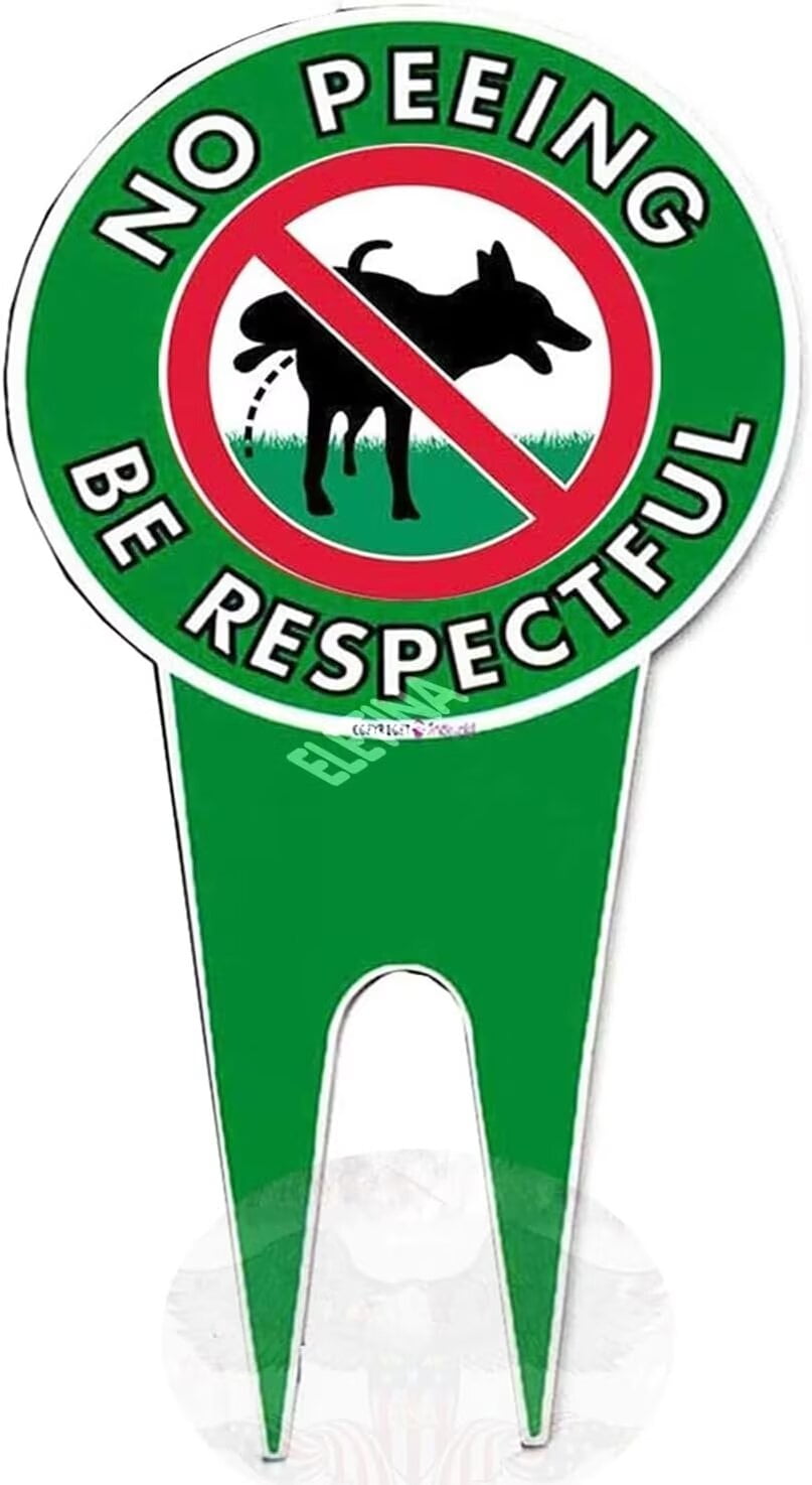 No Peeing/Pooping Be Respectful Dog Sign, Politely Reads Please Be ...
