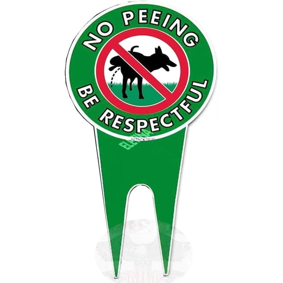 No Peeing/Pooping Be Respectful Dog Sign, Politely Reads Please Be ...