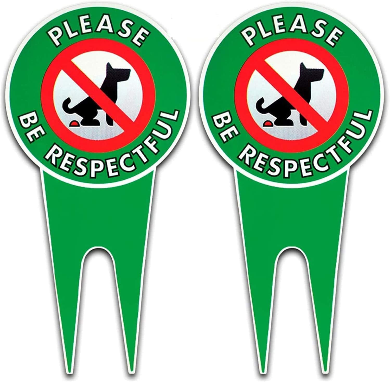 No Peeing/Pooping Be Respectful Dog Sign, Politely Reads Please Be ...