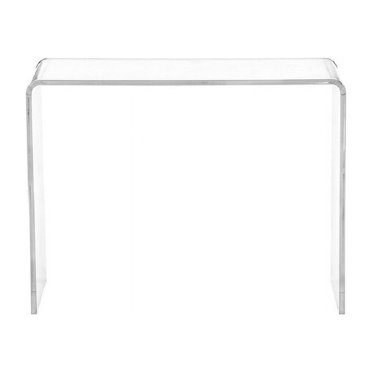 BENTISM 38in Clear Acrylic Console Table, Transparent U-Shape Side ...