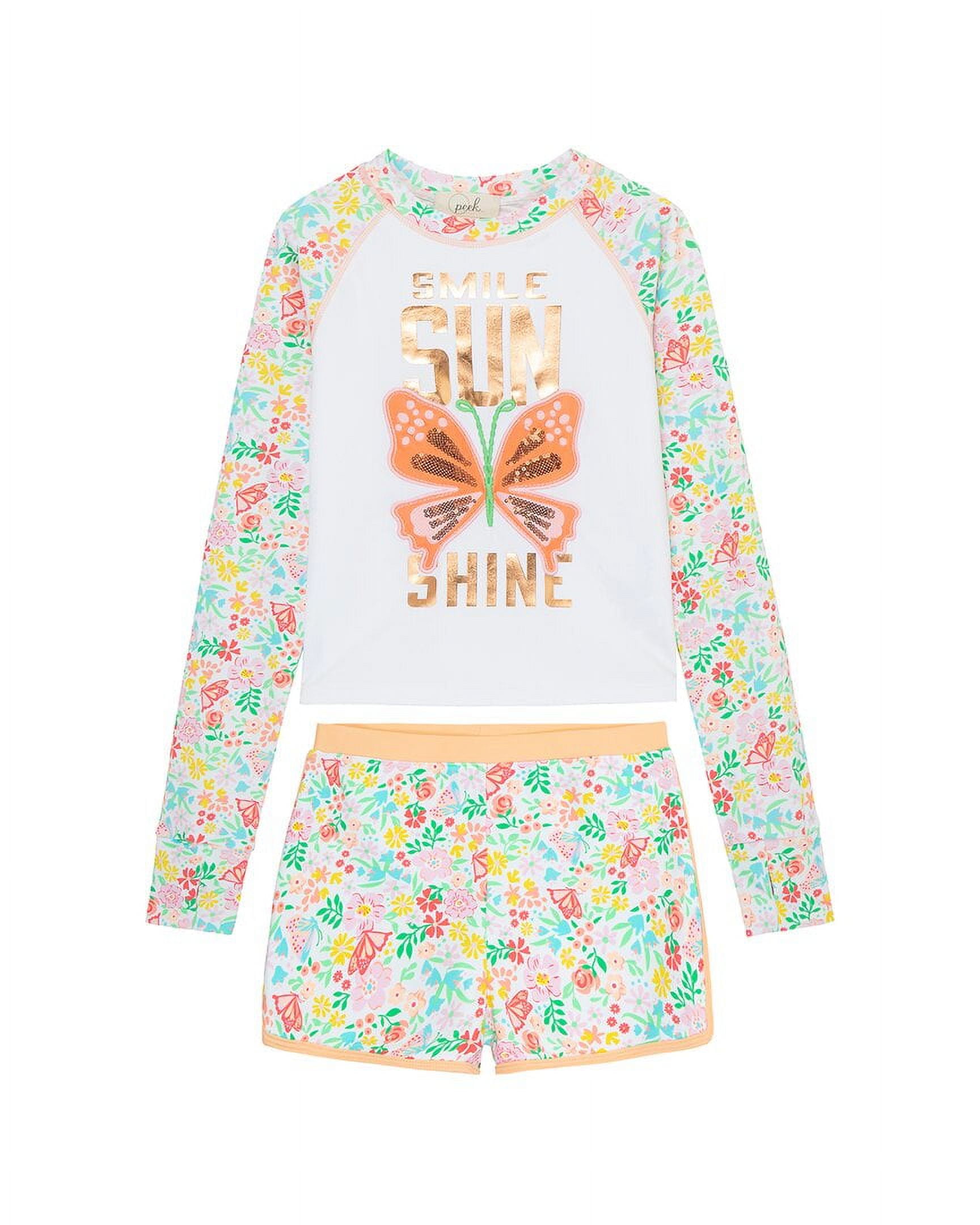 Peek girls Floral Print Rashguard, G12 - Walmart.com