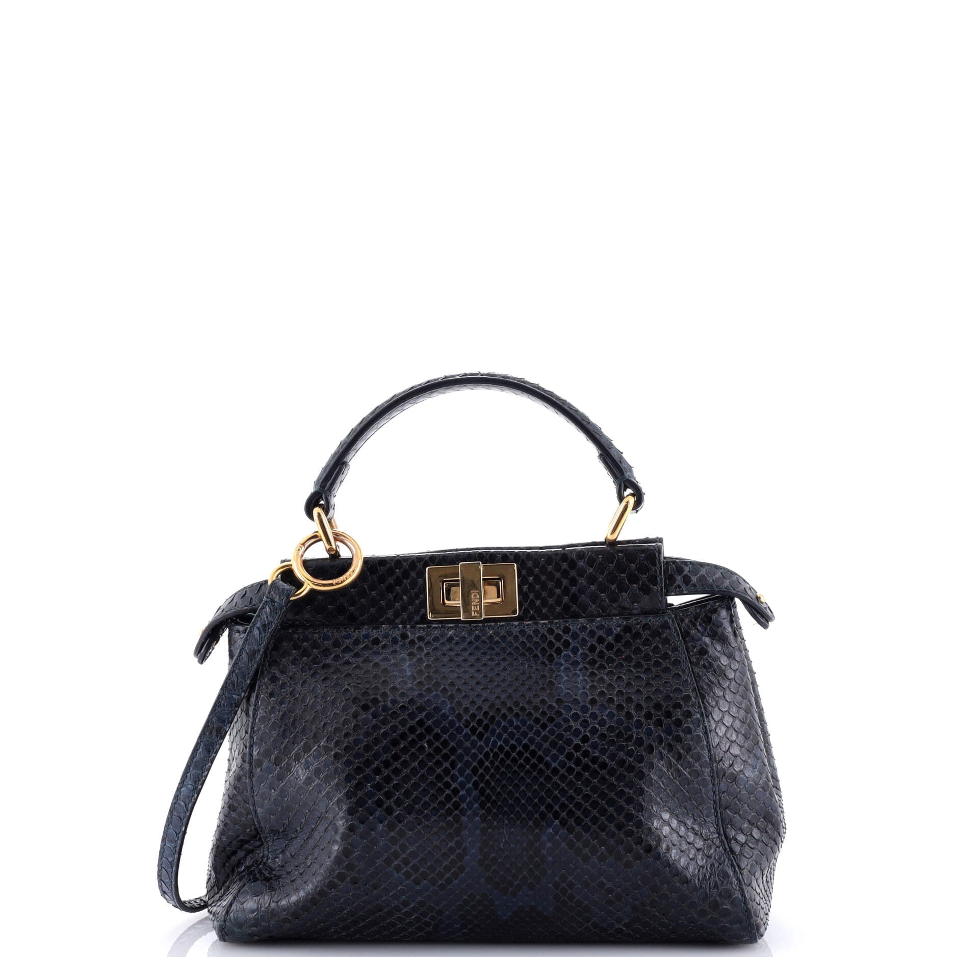Pre-Owned Fendi Peekaboo Bag Python Mini By Rebag - Walmart.com