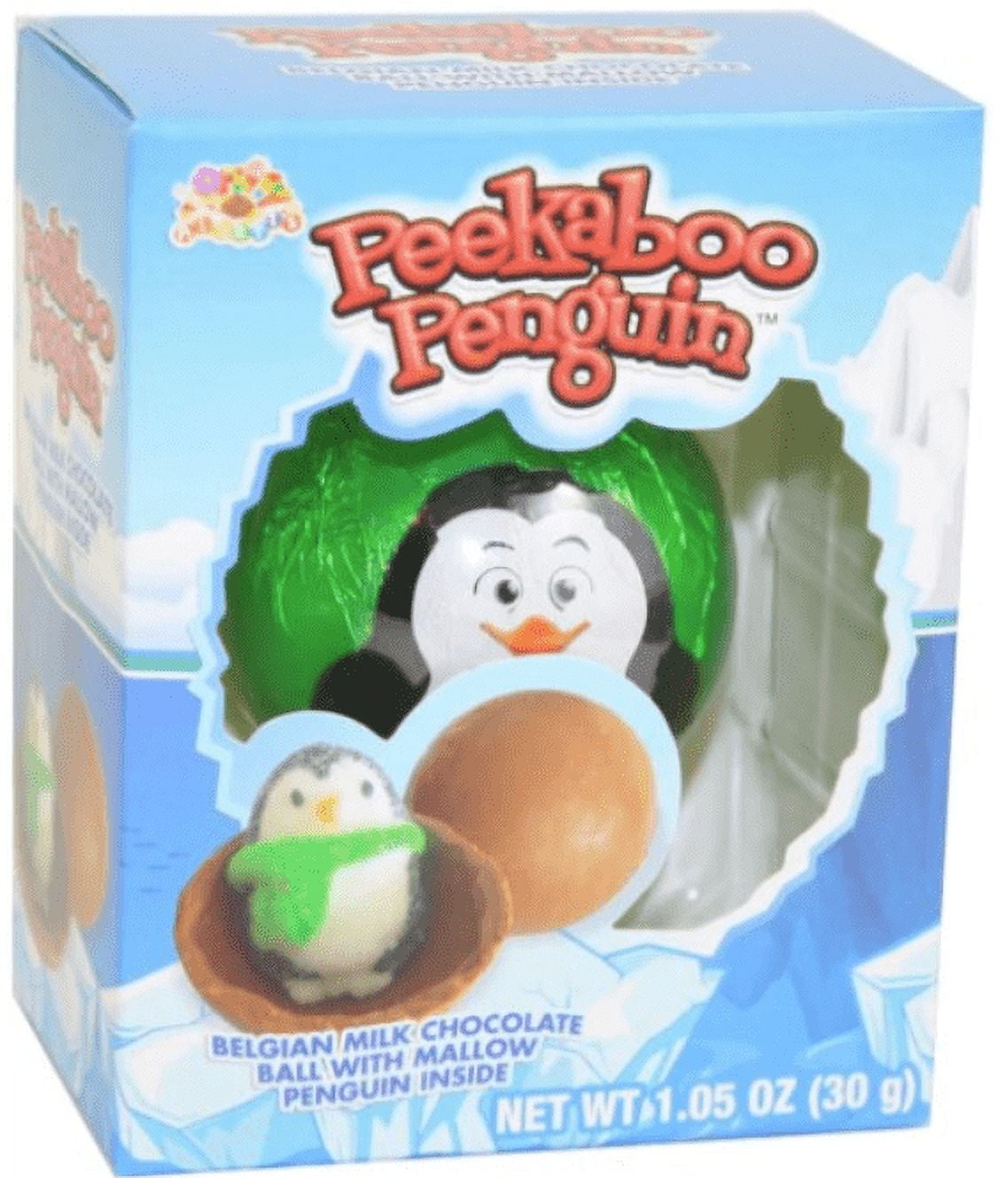 Peekaboo Penguin Milk Chocolate Balls with Mallow Penguins, 1.05 Oz ...