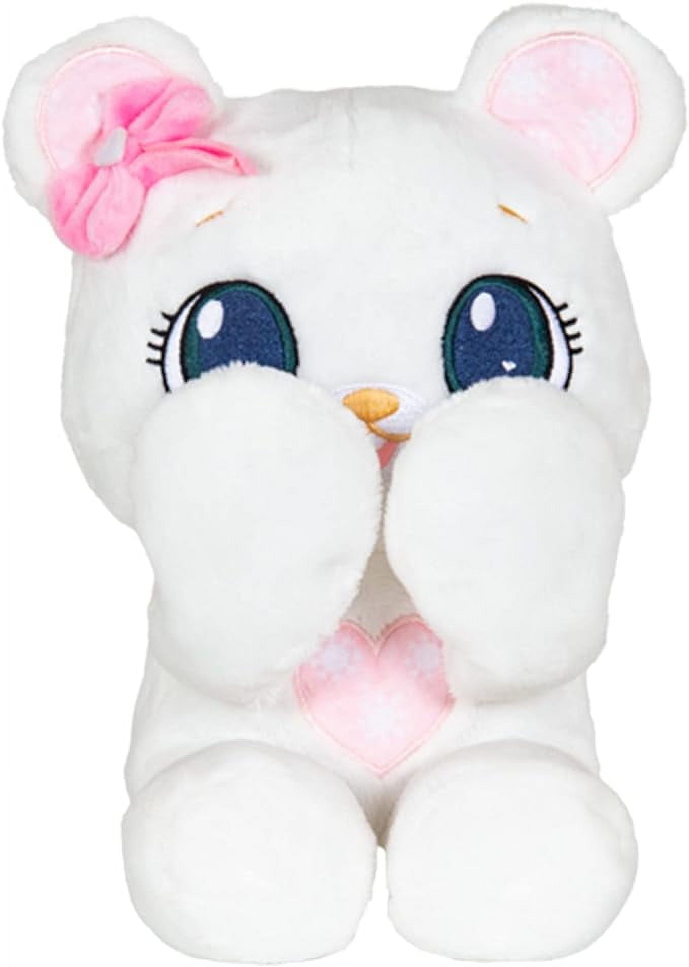 Peekapets Peek-A-Boo Bear Plush - Stuffed Animal, White Bear Plush Doll ...