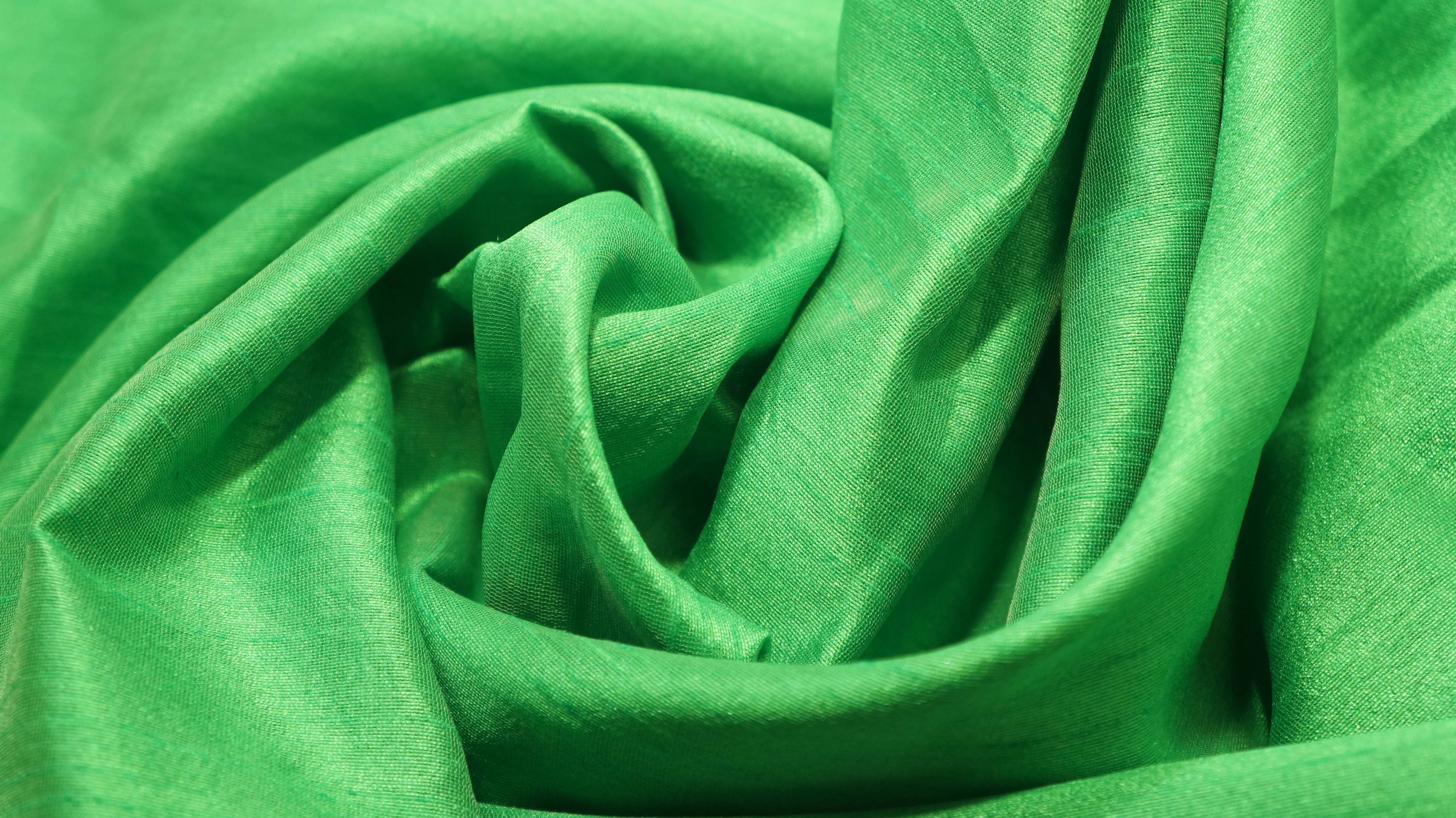 Peekdee Dupion Silk Readymade Solid Mint Green Fabric For Fashion ...