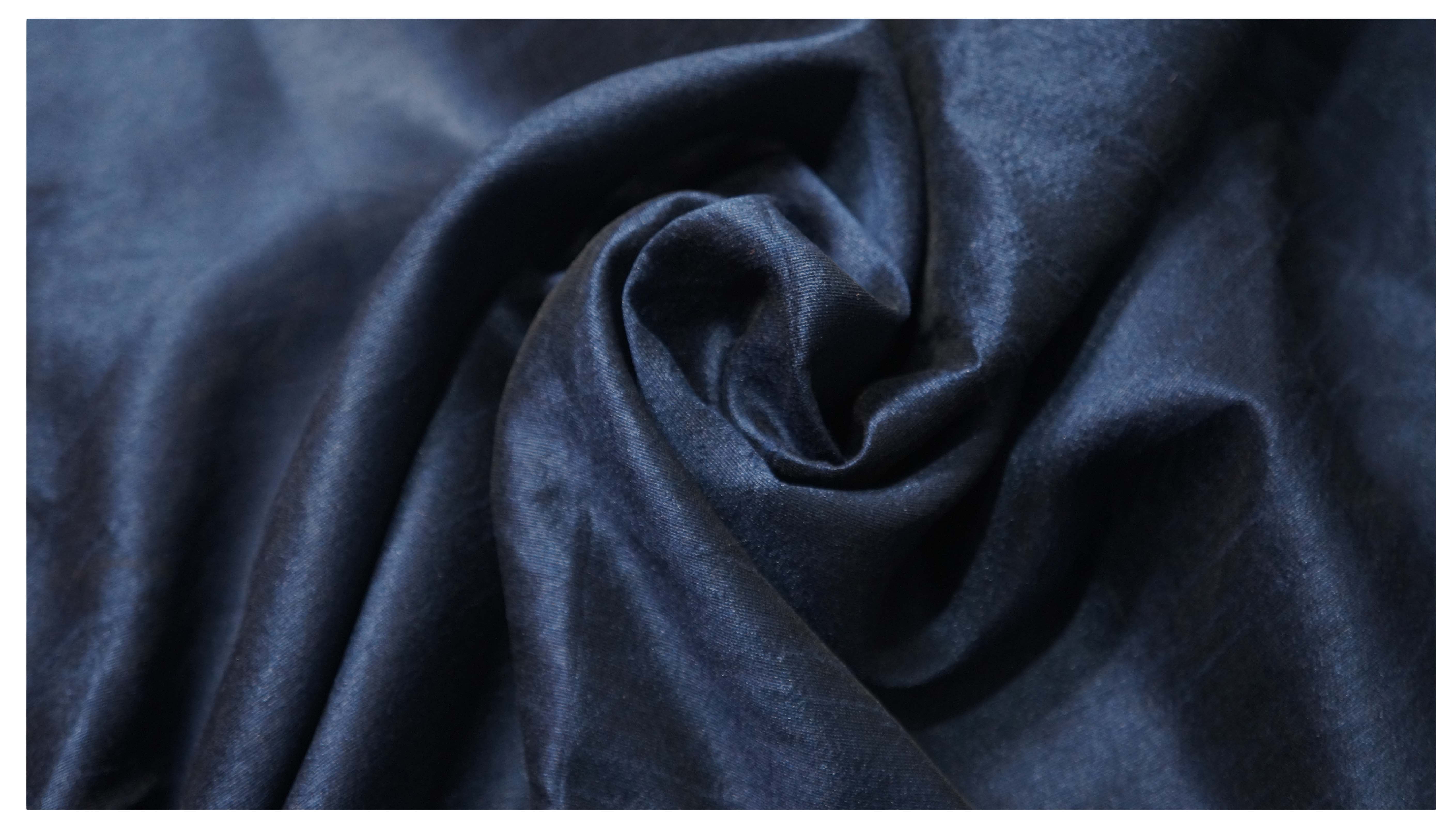 Peekdee Dupion Silk Readymade Solid Navy Blue Fabric For Fashion Design ...