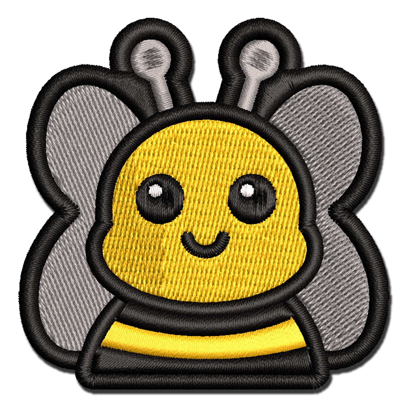 Peeking Bee Applique Multi-Color Embroidered Iron-On Patch - 2.0 Inch ...