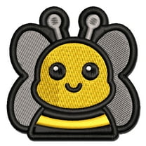 Cute Chubby Bumblebee Bee Insect Applique Multi-Color Embroidered Iron ...