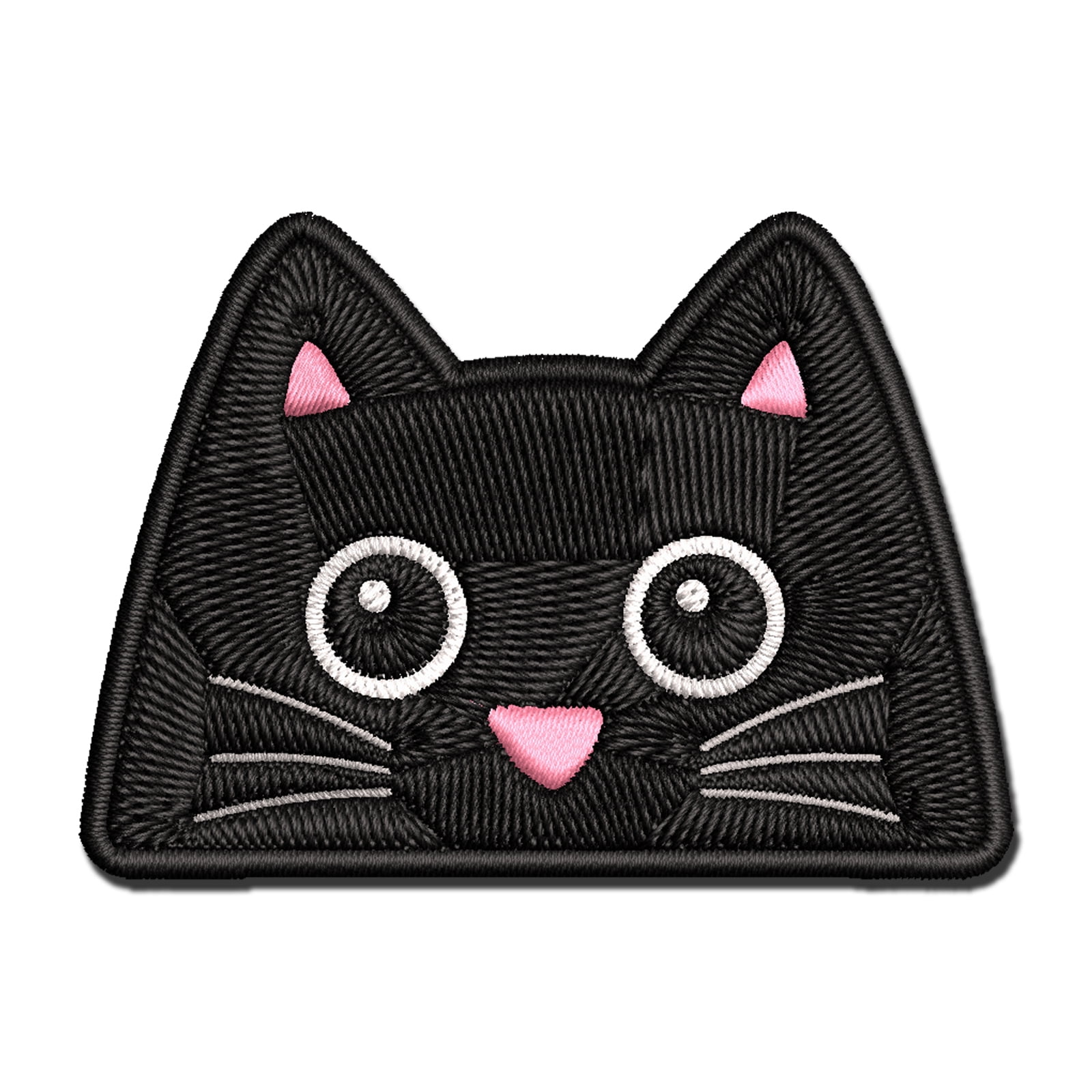 Peeking Black Cat Applique Multi-Color Embroidered Iron-On Patch - 3.5 Inch Large - Walmart.com