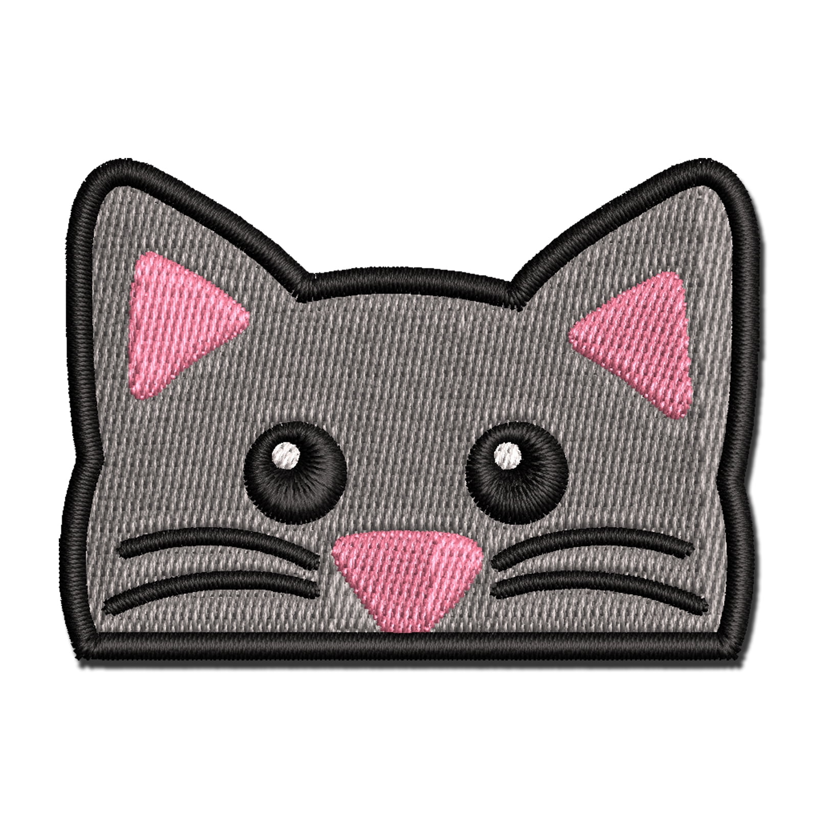Peeking Cat Applique Multi-Color Embroidered Iron-On Patch - 2.0 Inch Mini - Walmart.com