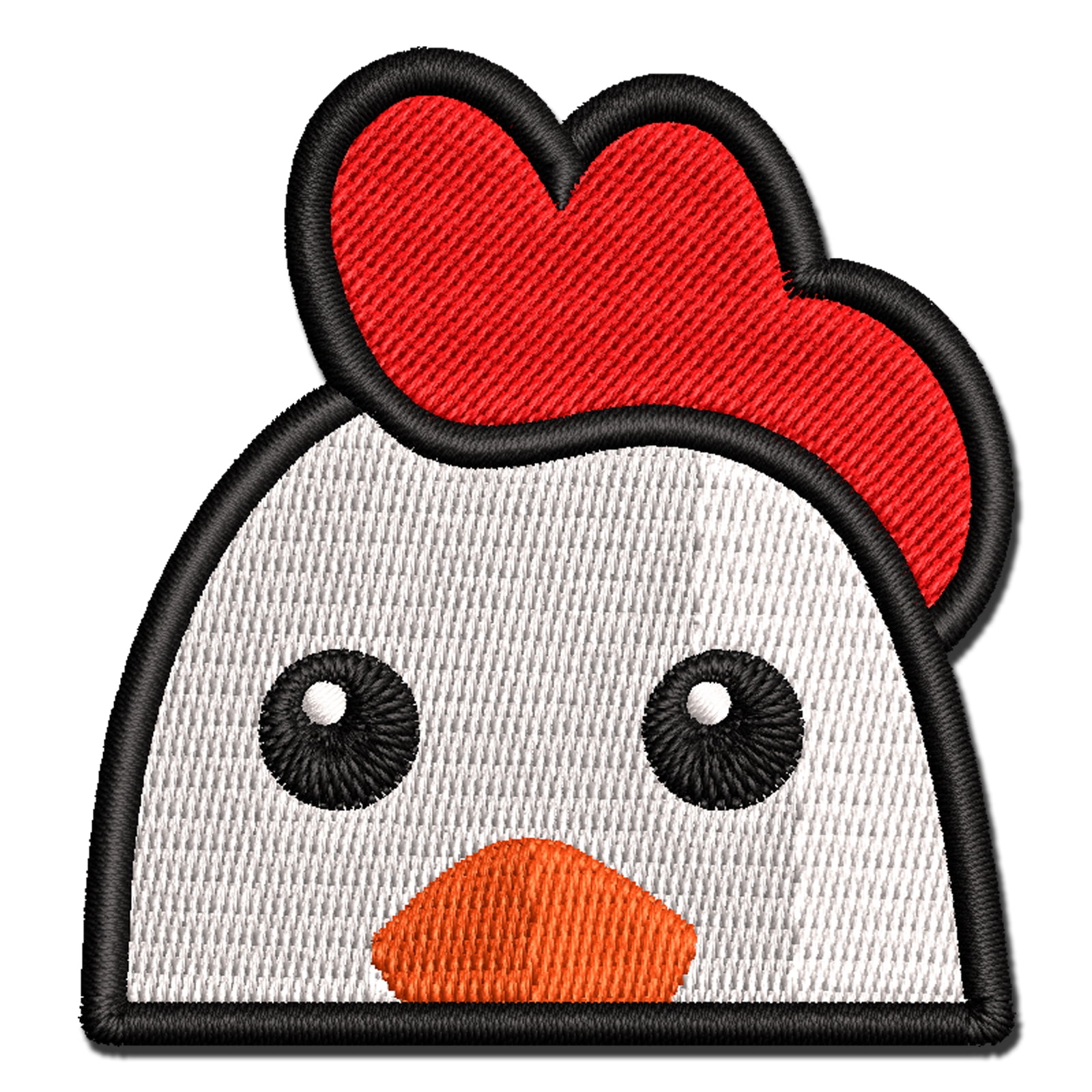 Peeking Chicken Applique Multi-Color Embroidered Hook & Loop Patch - 2.0 Inch Mini - Walmart.com