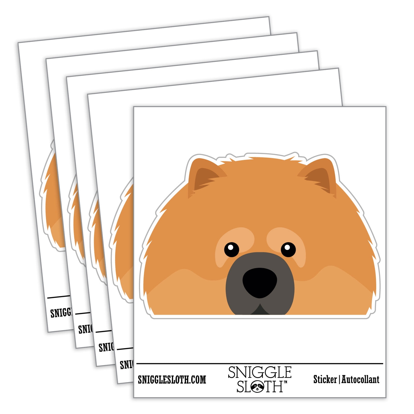 Peeking Chow Chow Dog Car Window Bumper Water Bottle Phone Tablet ...