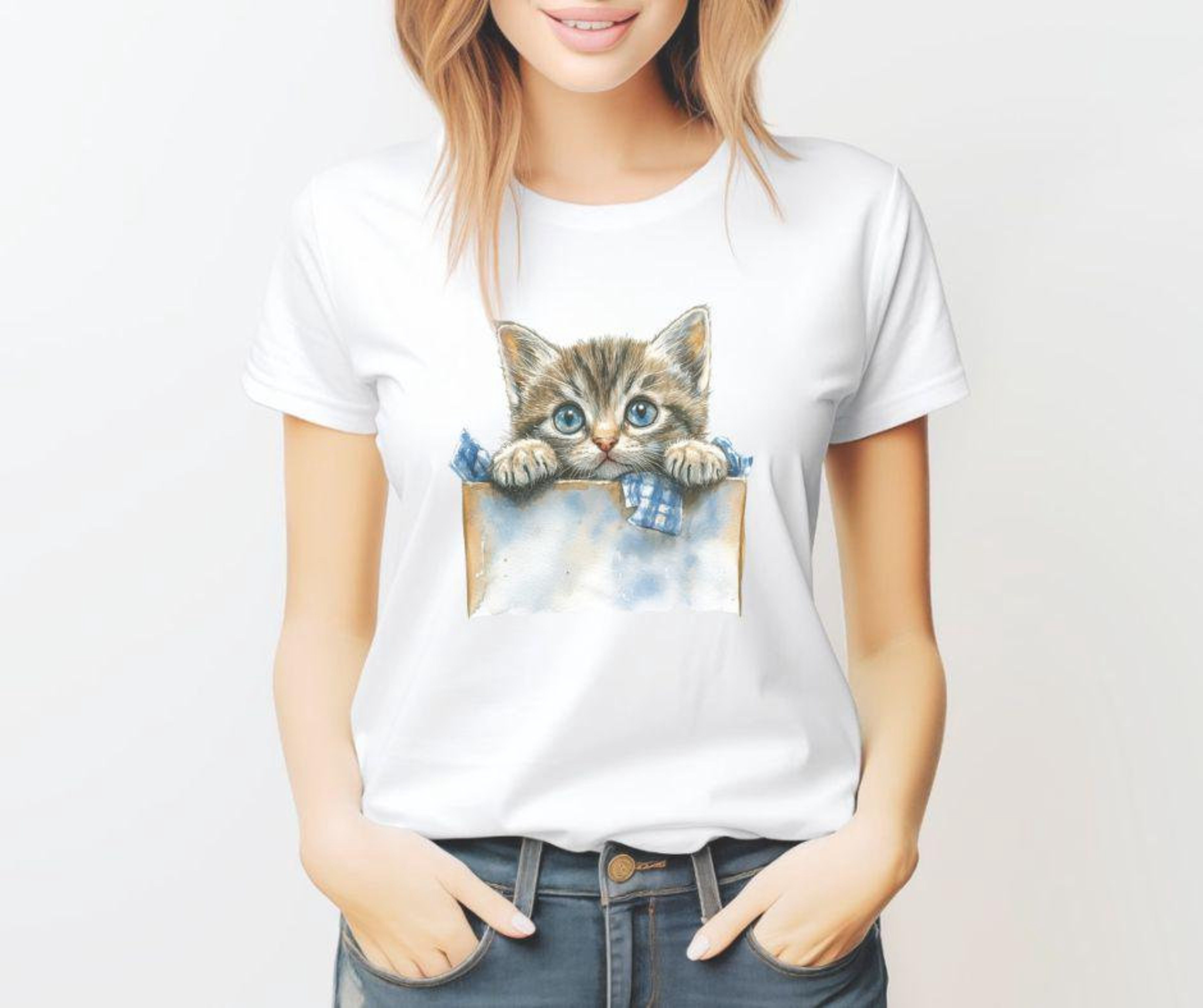Peeking Cute Cat Box Unisex Jersey Short Sleeve Tee - Walmart.com