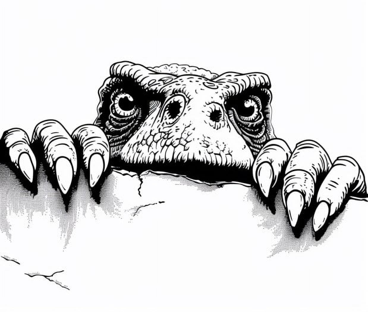 Peeking Dino Car Sticker. Adorable Dinosaur Vinyl Decal for Car Windows ...