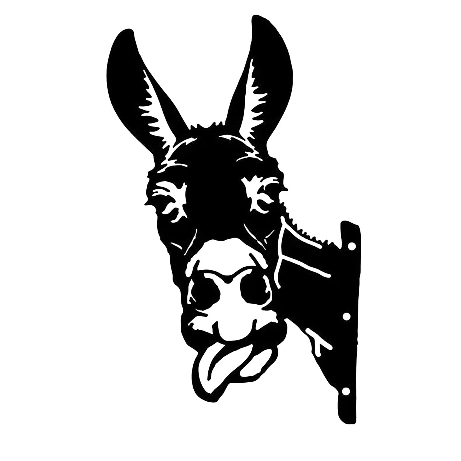 Peeking Donkey Metal Art Farm Watching Donkey Ornament Wall Giant for ...