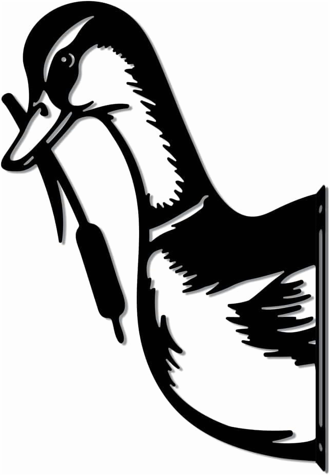 Peeking Duck Metal Garden Yard Art Decor Watching Duck Ornament Wall ...