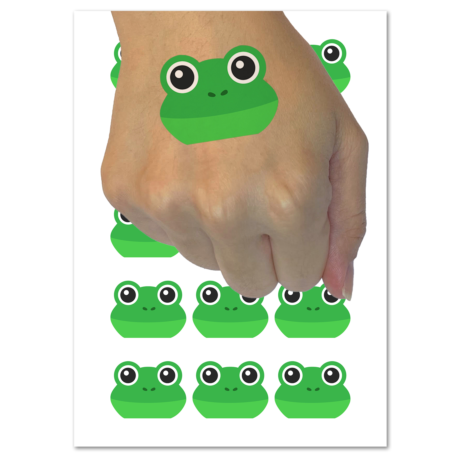 Peeking Frog Water Resistant Temporary Tattoo Set Fake Body Art ...