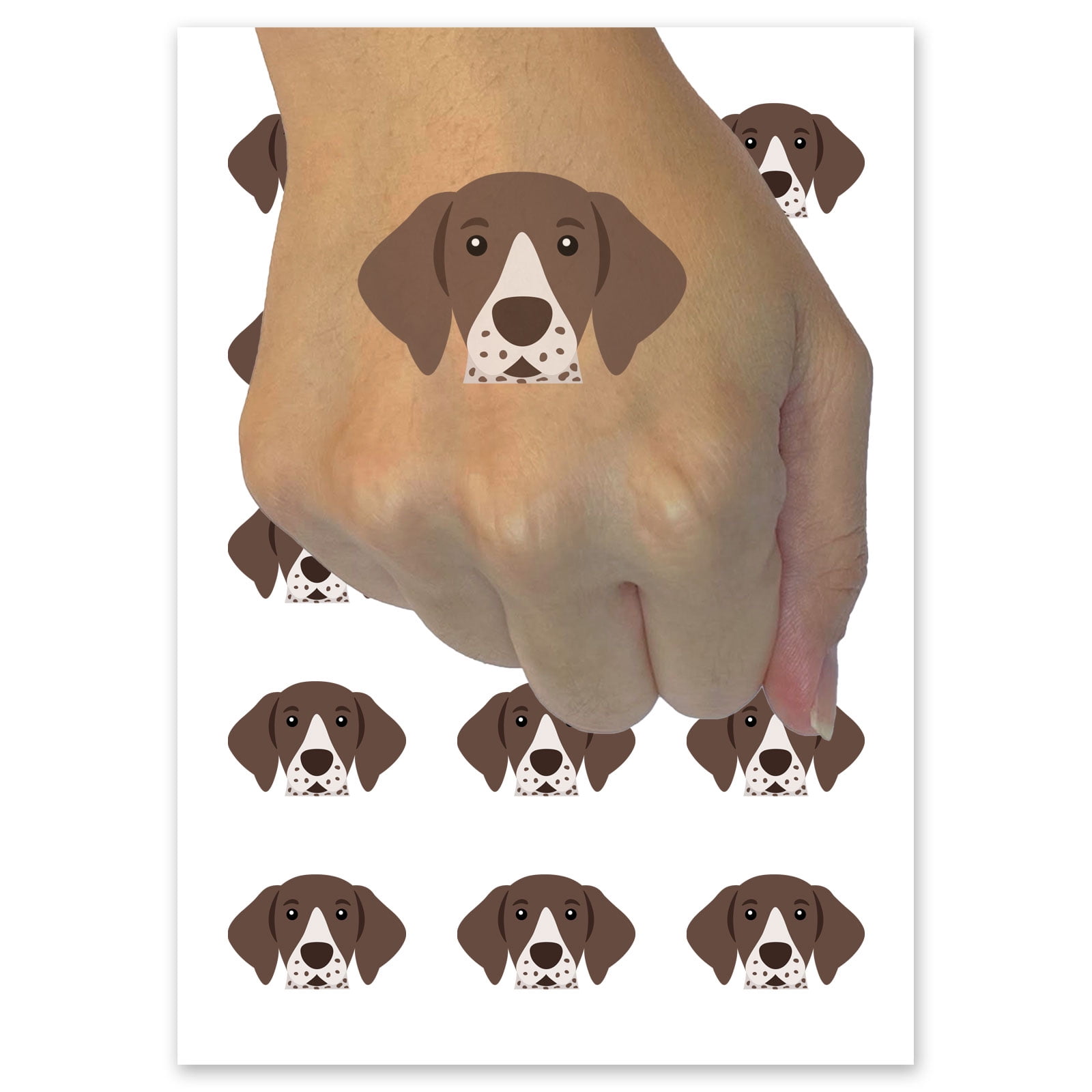 Peeking German Shorthaired Pointer Dog Temporary Tattoo Water Resistant ...