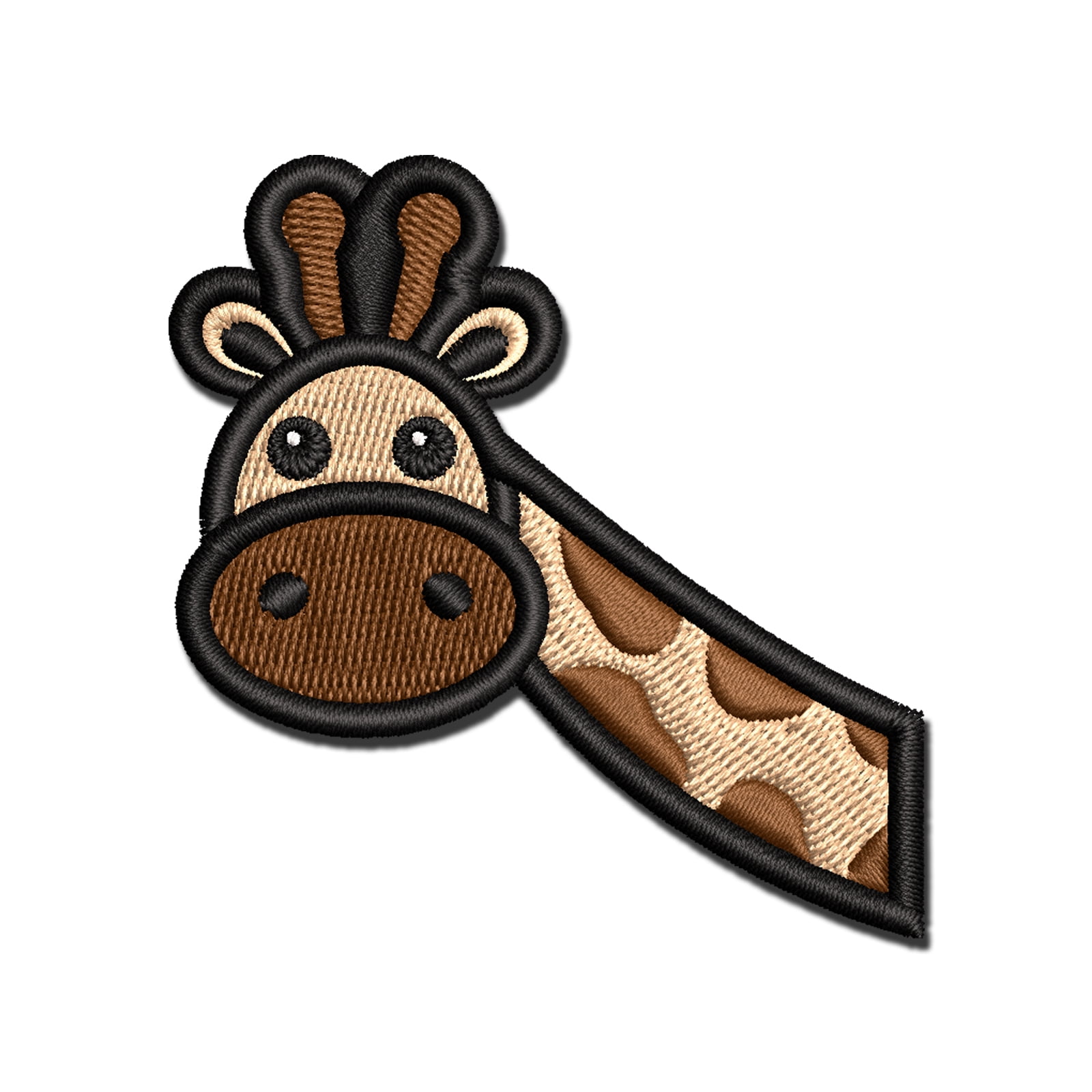 Peeking Giraffe Applique Multi-Color Embroidered Iron-On Patch - 2.0 Inch Mini - Walmart.com