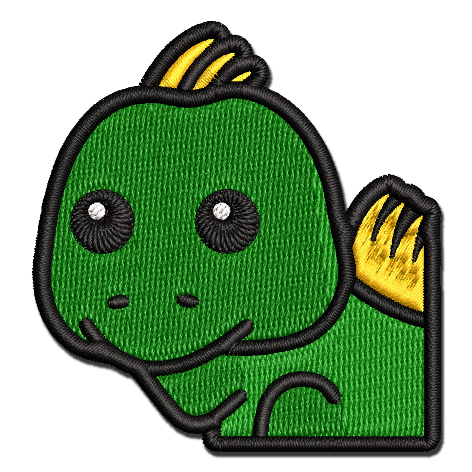 Peeking Iguana Applique Multi-Color Embroidered Iron-On Patch - 2.0 ...