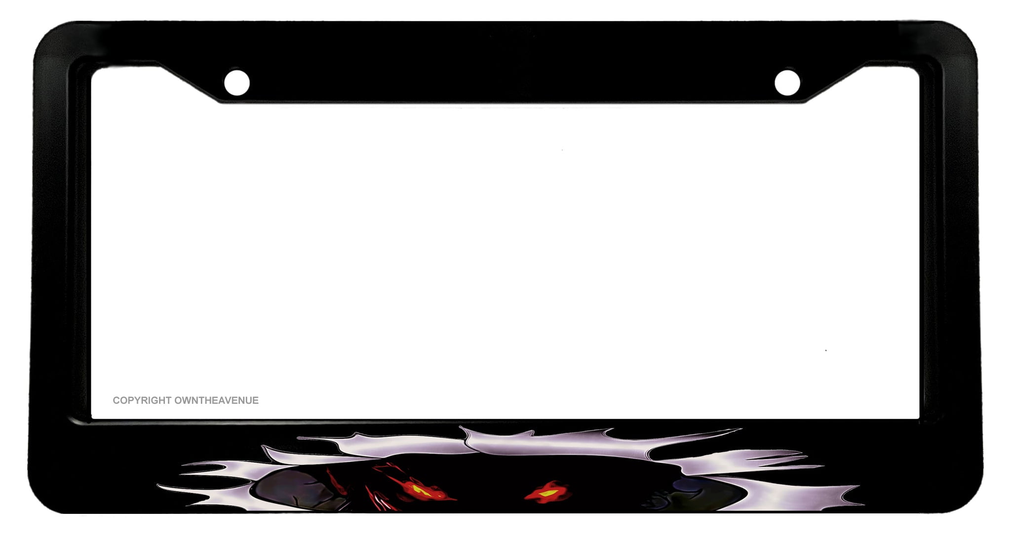 Peeking Monster Evil Funny Joke Cartoon Anime Hot Rod License Plate ...