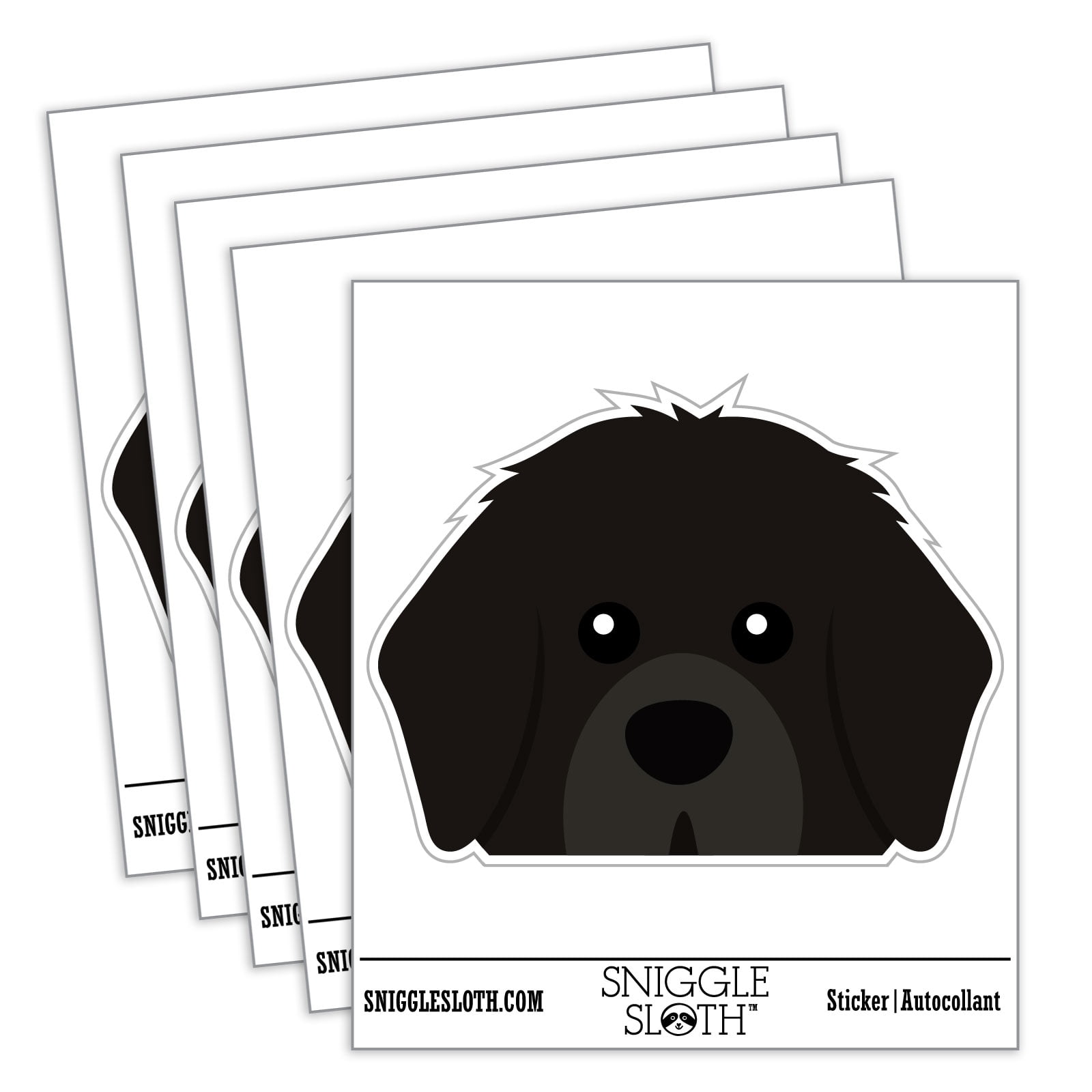 Peeking Newfoundland Newfie Dog Car Window Bumper Water Bottle Phone ...