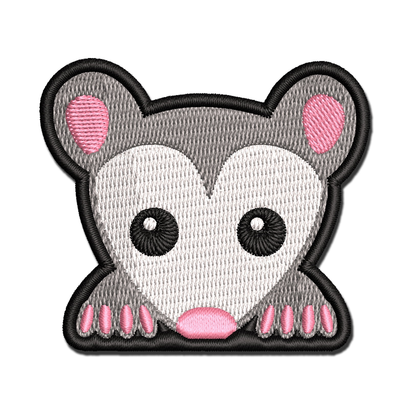 Peeking Possum Opossum Applique Multi-Color Embroidered Hook & Loop ...