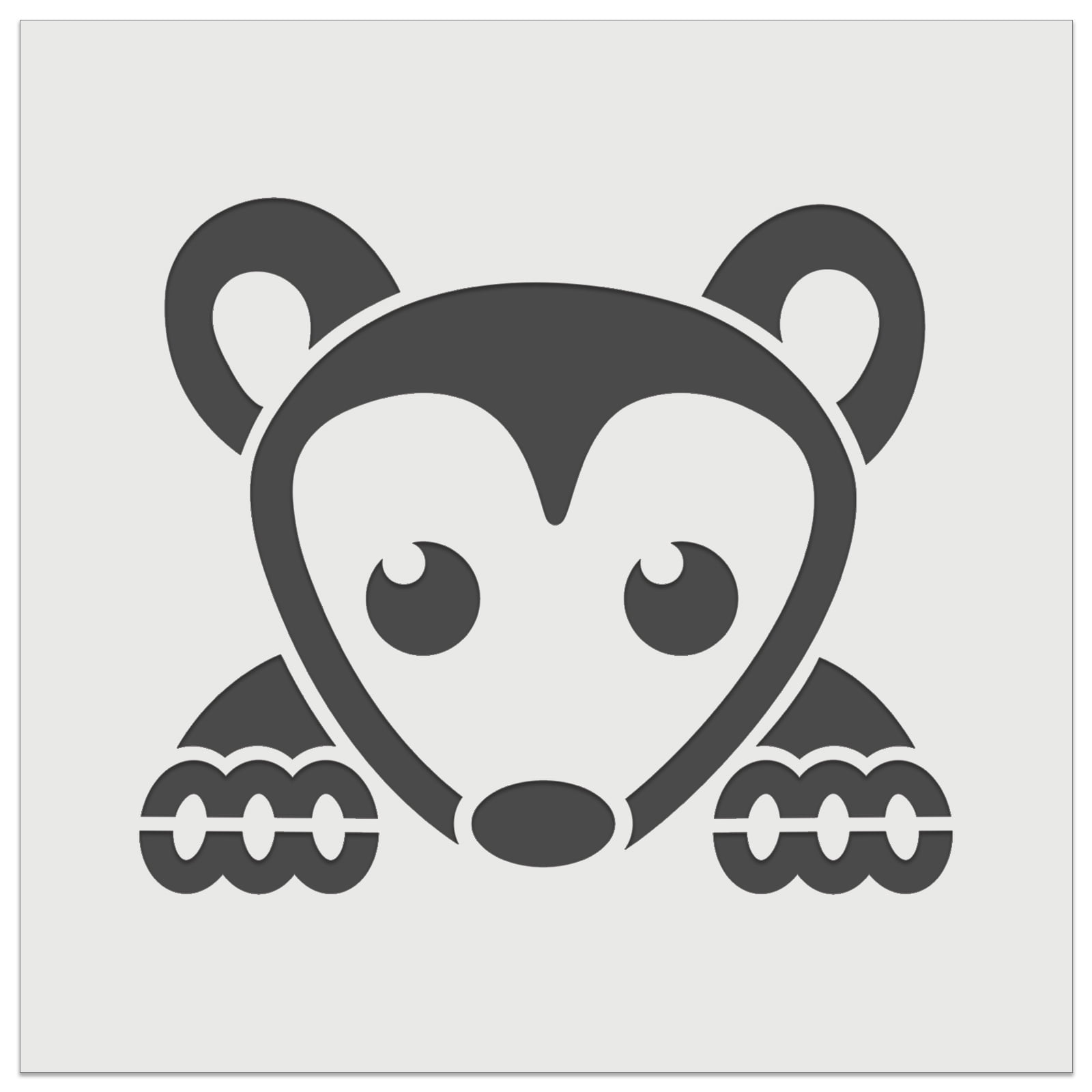Sniggle Sloth's Peeking Possum Opossum DIY Stencil - Craft, Cookie ...