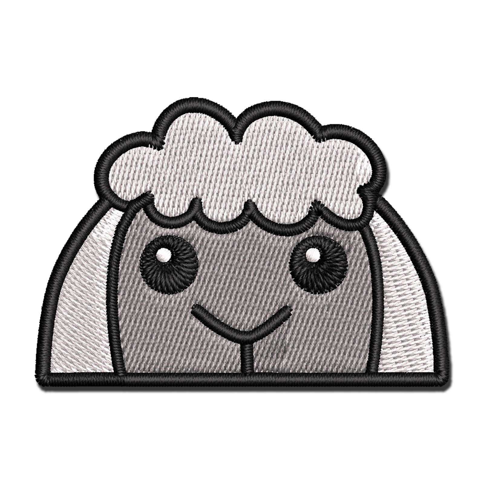 Peeking Sheep Applique Multi-Color Embroidered Iron-On Patch - 2.5 Inch ...