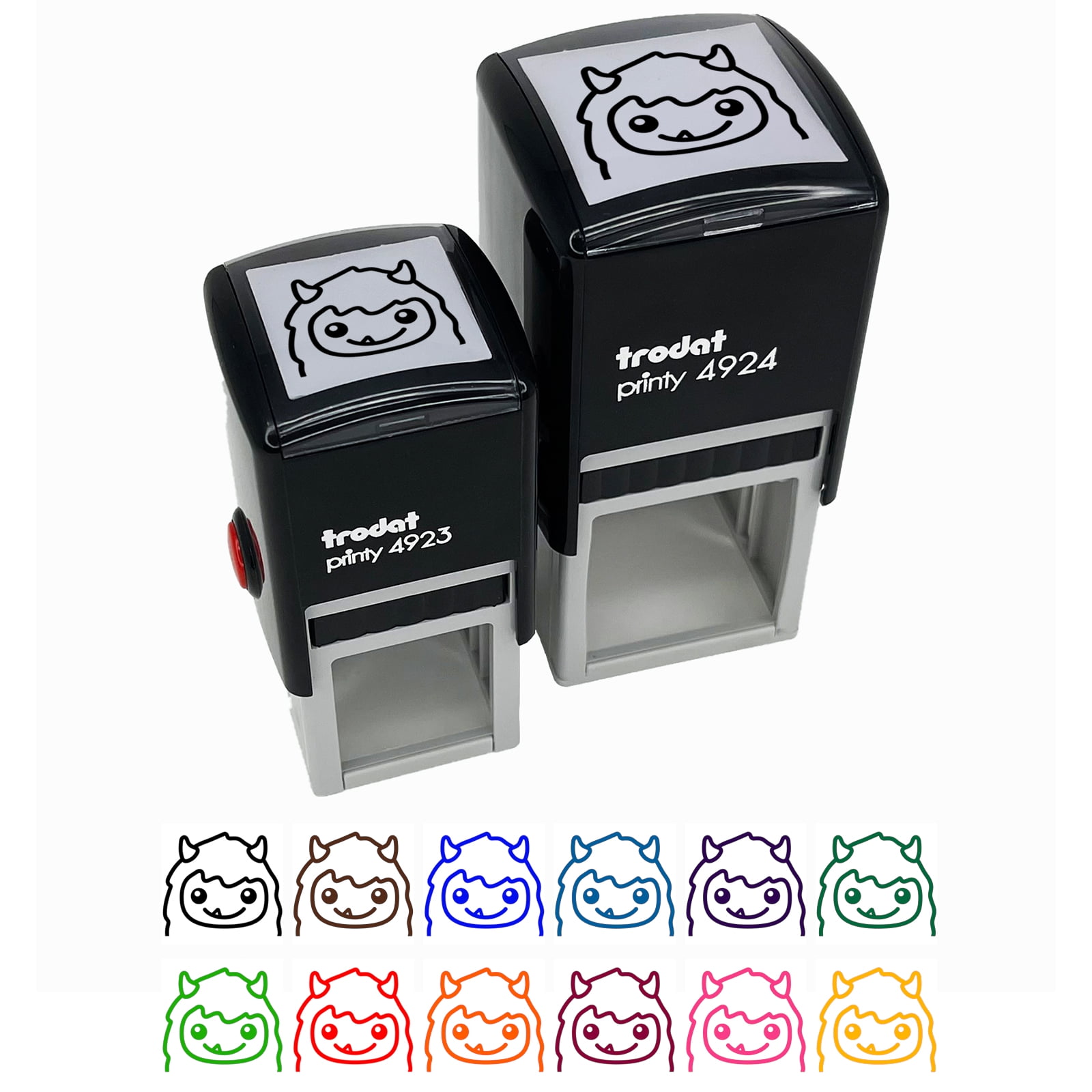 Peeking Yeti Abominable Snowman Self-Inking Rubber Stamp Ink Stamper ...