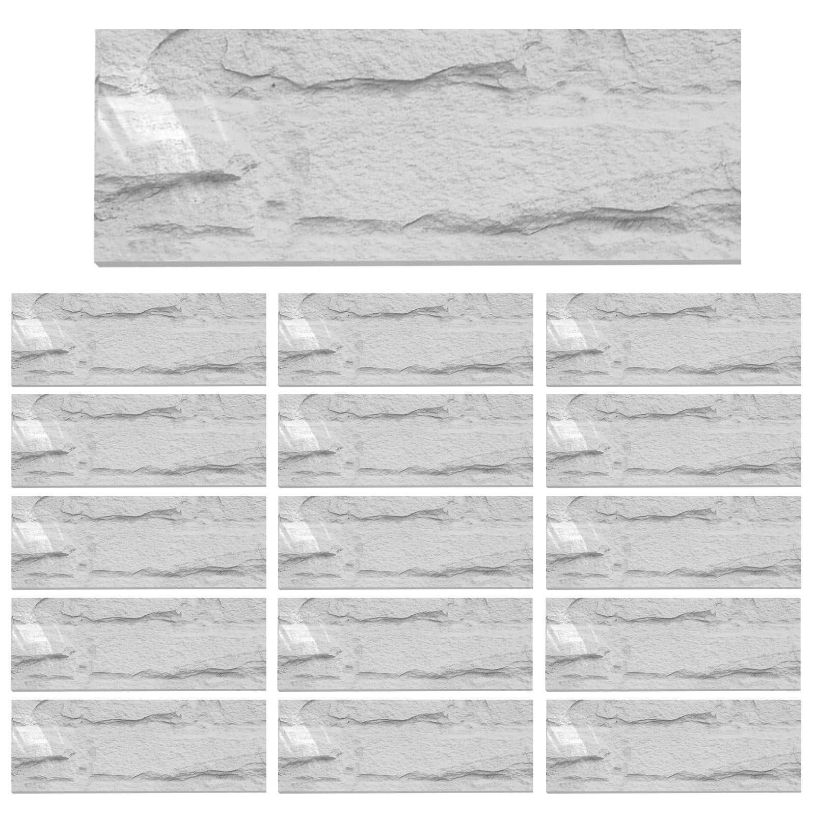 Peel And Stick Backsplash Tile, 4\" X 8\" Pvc Self-Adhesive Matte Brick ...