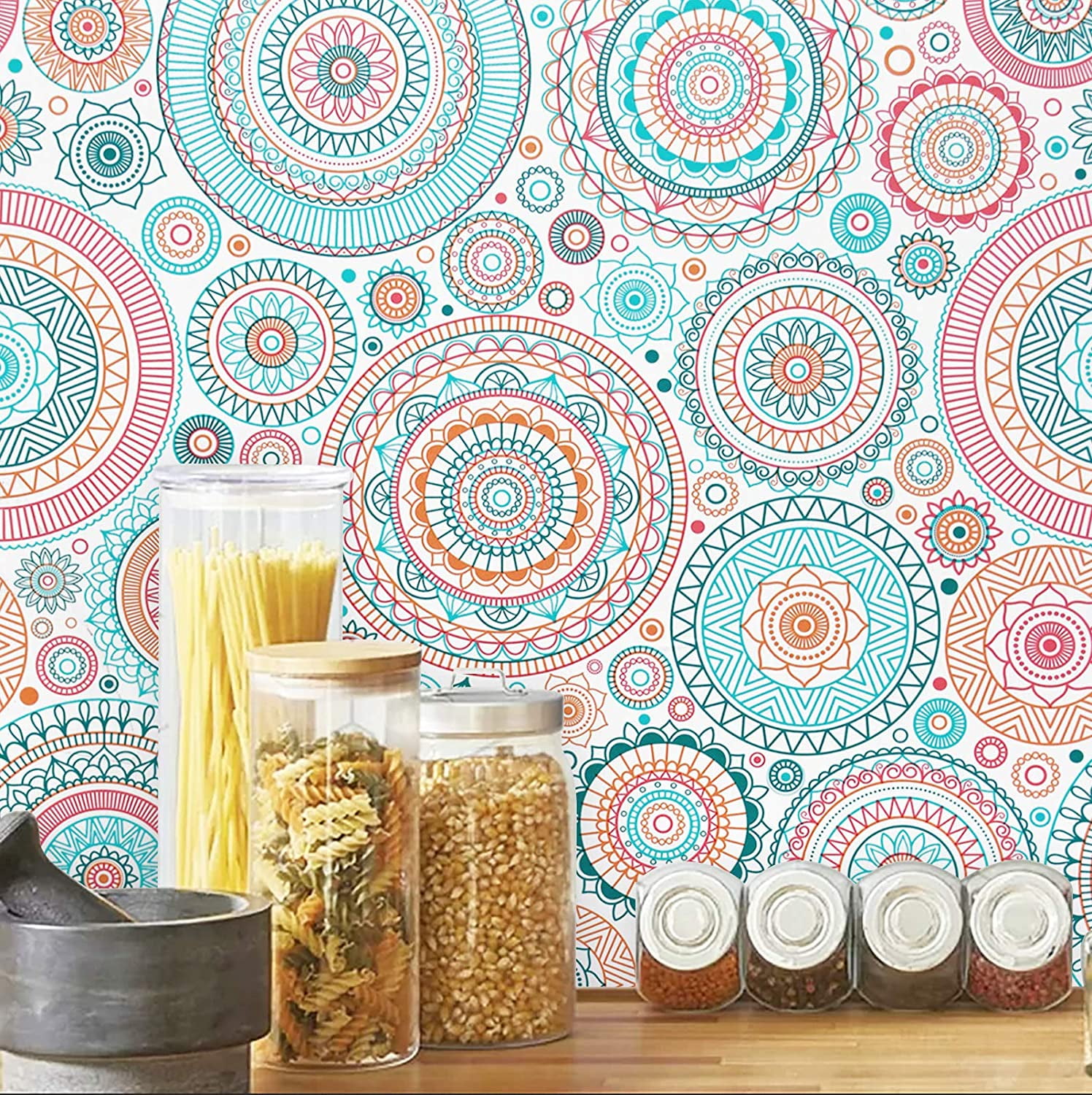 Peel And Stick Wallpaper Cute Contact Paper Colorful Wallpaper Fun ...